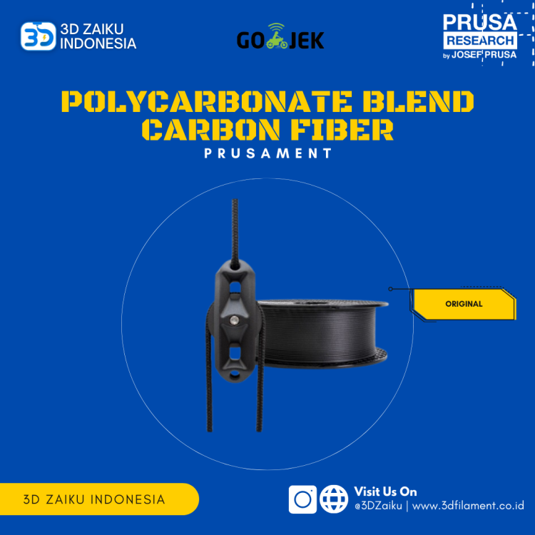 Prusament Polycarbonate Blend Carbon Fiber PC CF 3D Filament
